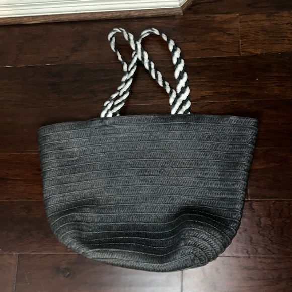 Rachel Zoe | Bags | Rachel Zoe Large Black Woven Tote Bag | Poshmark